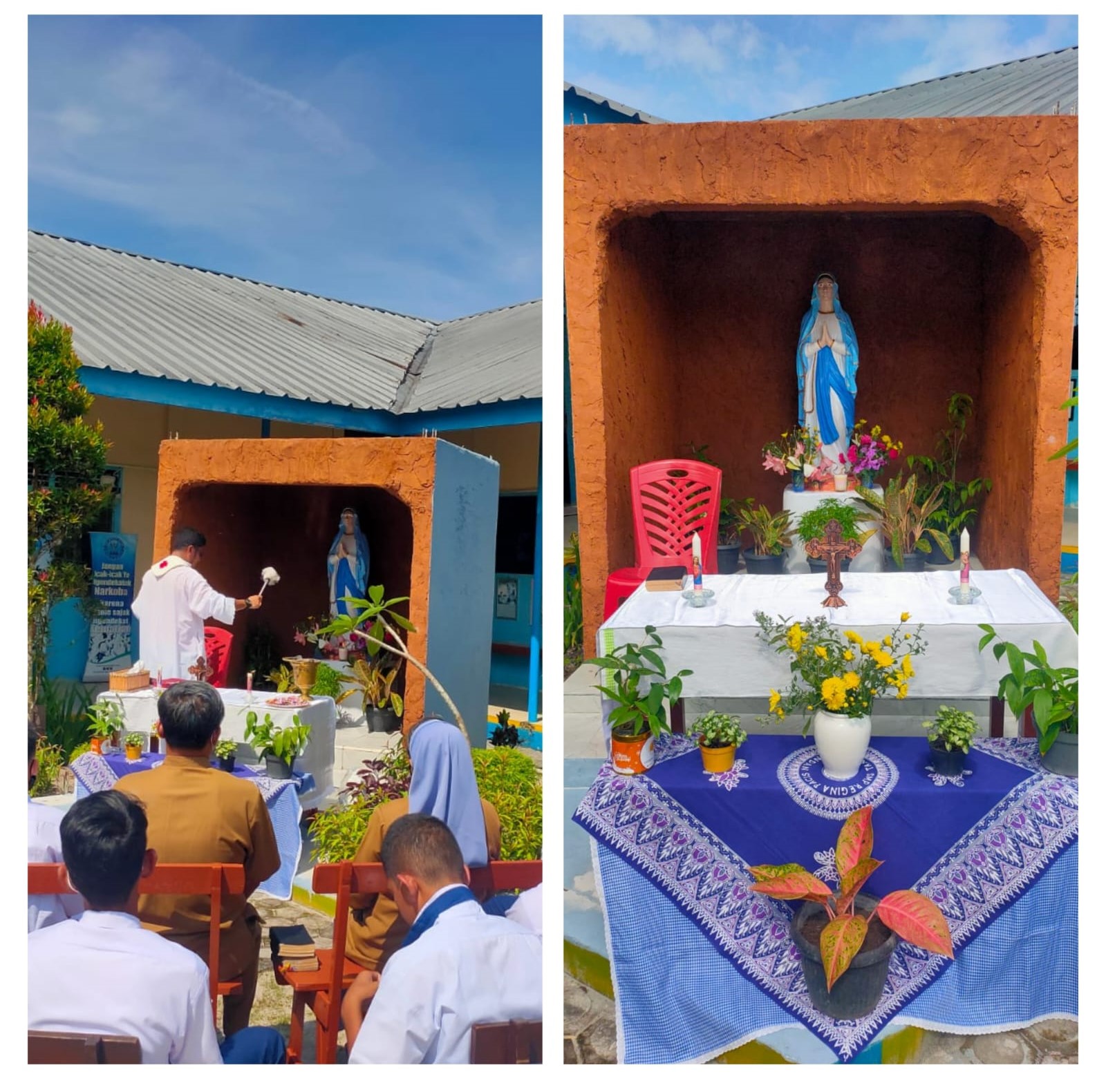 Satu-satunya SMP Katolik di Pulau Belitung Ini, Kini Memiliki Gua Maria ...